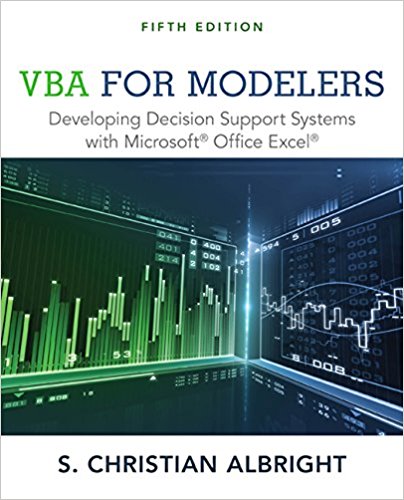 VBA for Modelers Developing Decision Support Systems Solution Manual